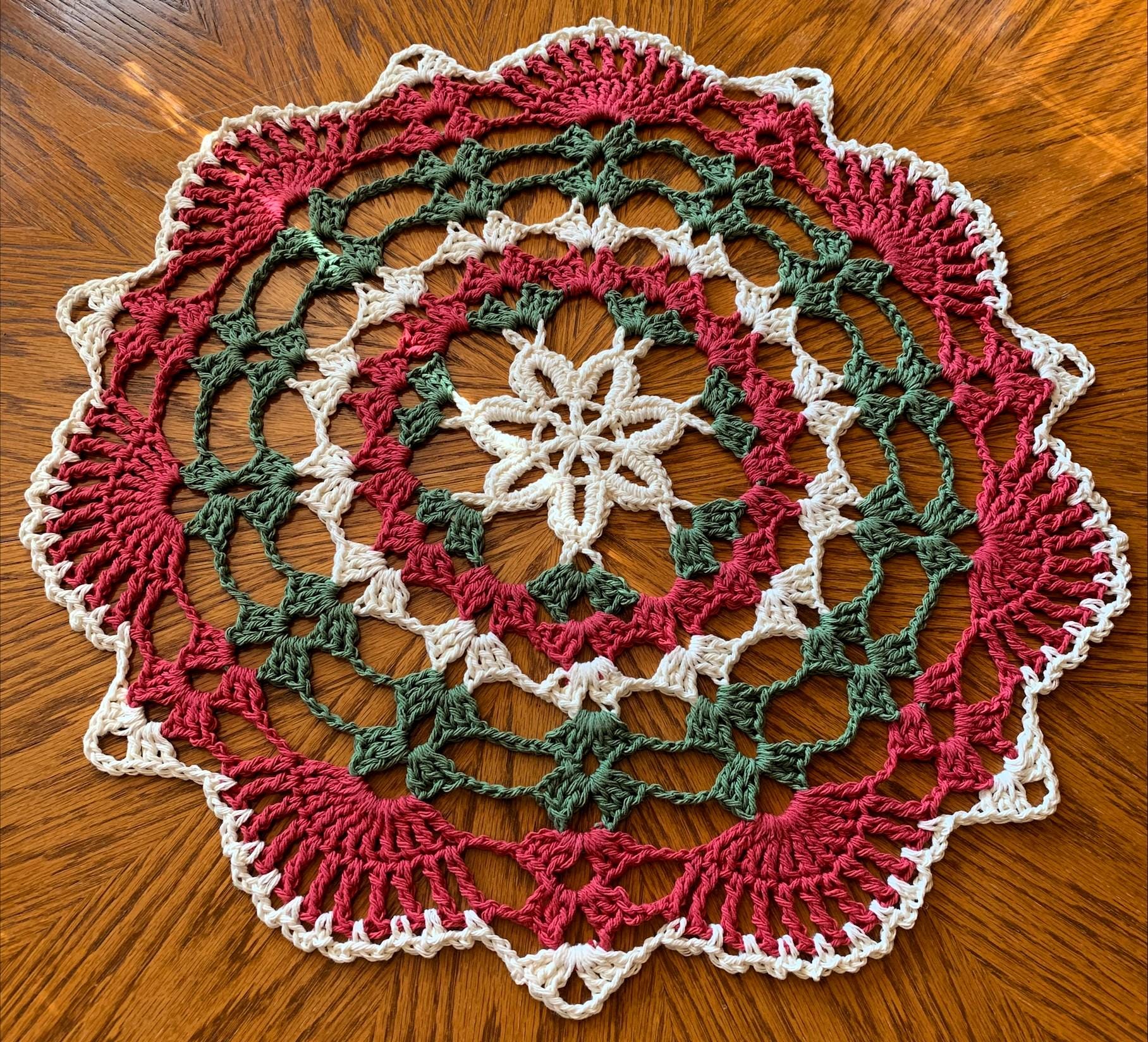 22-inch Crocheted Christmas Doilies, Handmade, Christmas Decor - Etsy
