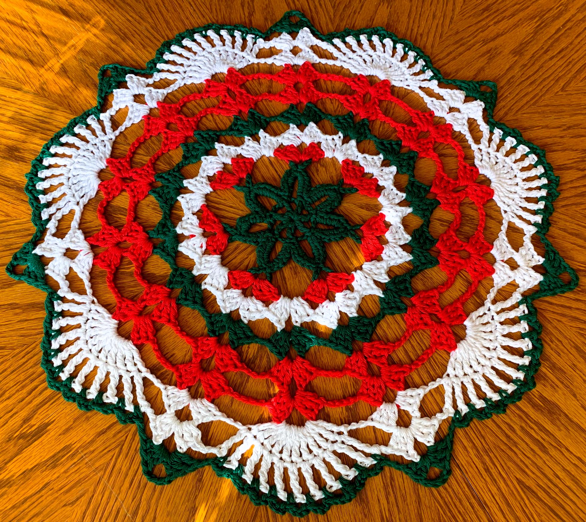 21-inch Crocheted Christmas Doilies, Handmade, Christmas Decor - Etsy