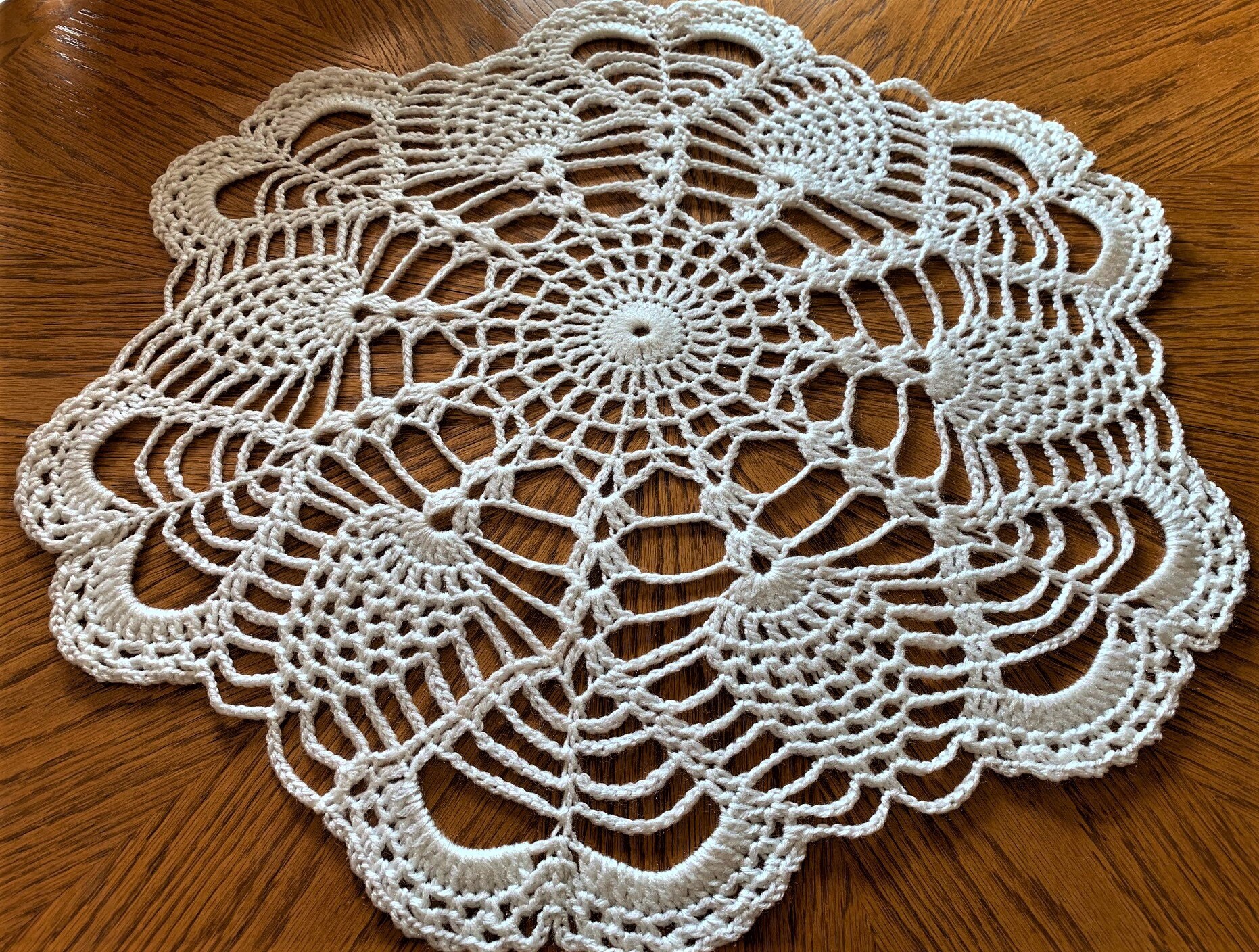 27 Inch Crochet Red, Blue or White Doily, Crochet Doily, Handmade ...