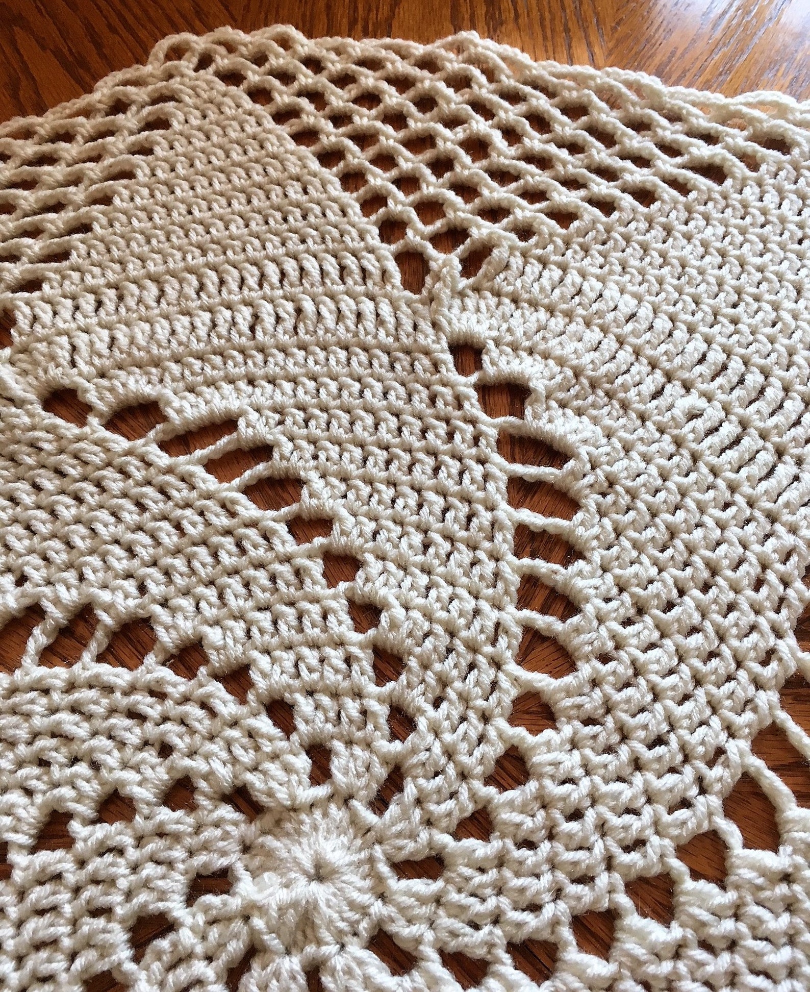 33 Inch Giant Doily, Large Centerpiece, Tablecloth, Crochet Doily ...