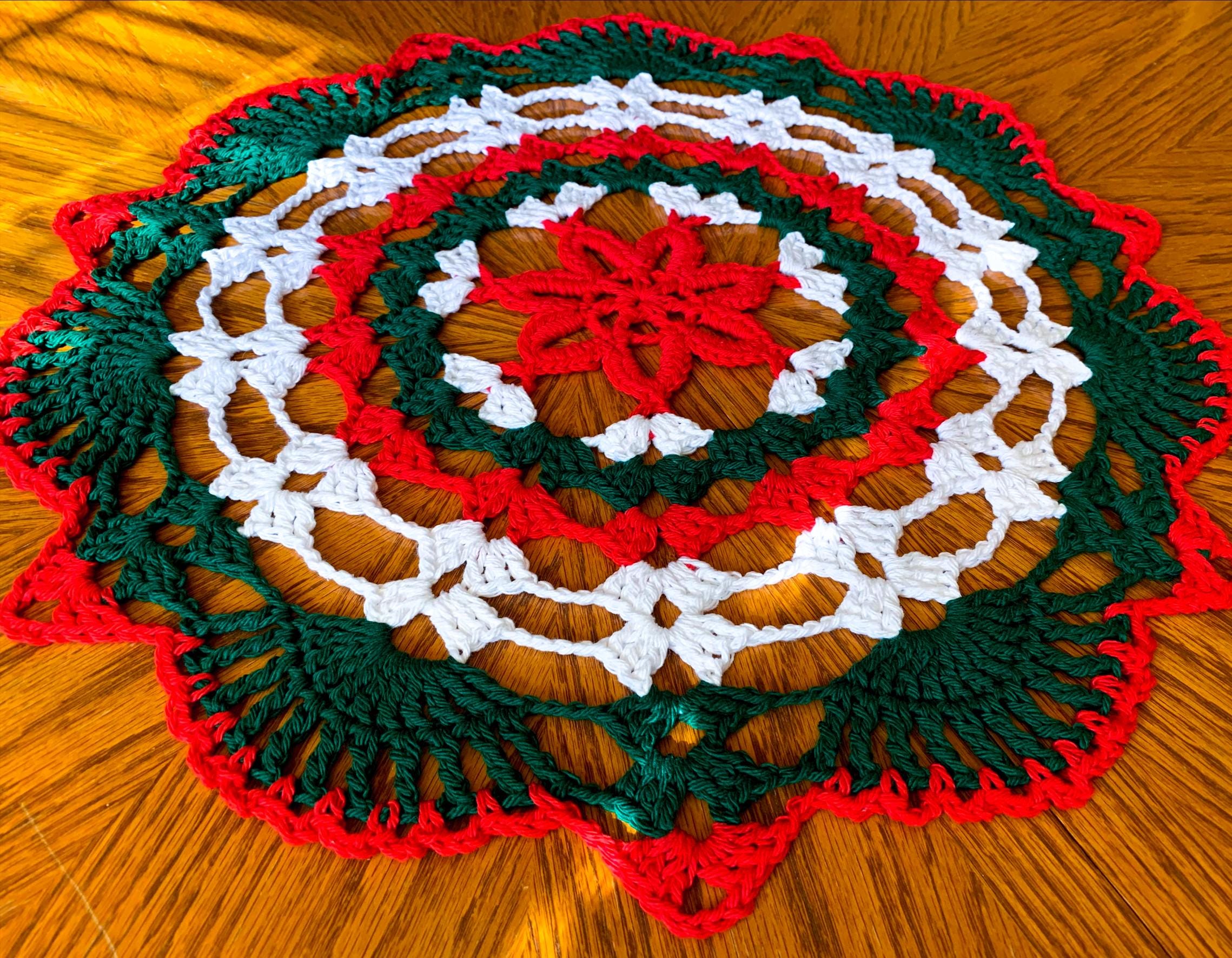 21-inch Crocheted Christmas Doilies, Handmade, Christmas Decor - Etsy