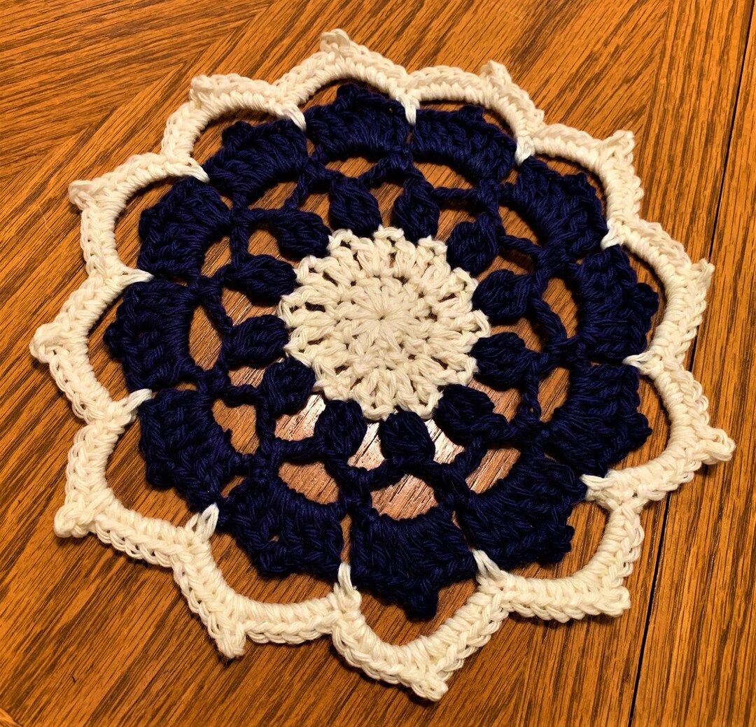 8.5 Inch Small Doily, Crochet Doily, Blue Doily, Cream Doily, Red Doily ...