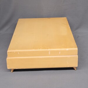 Footed Blond Wood Community Anti-tarnish Flatware Box - Etsy