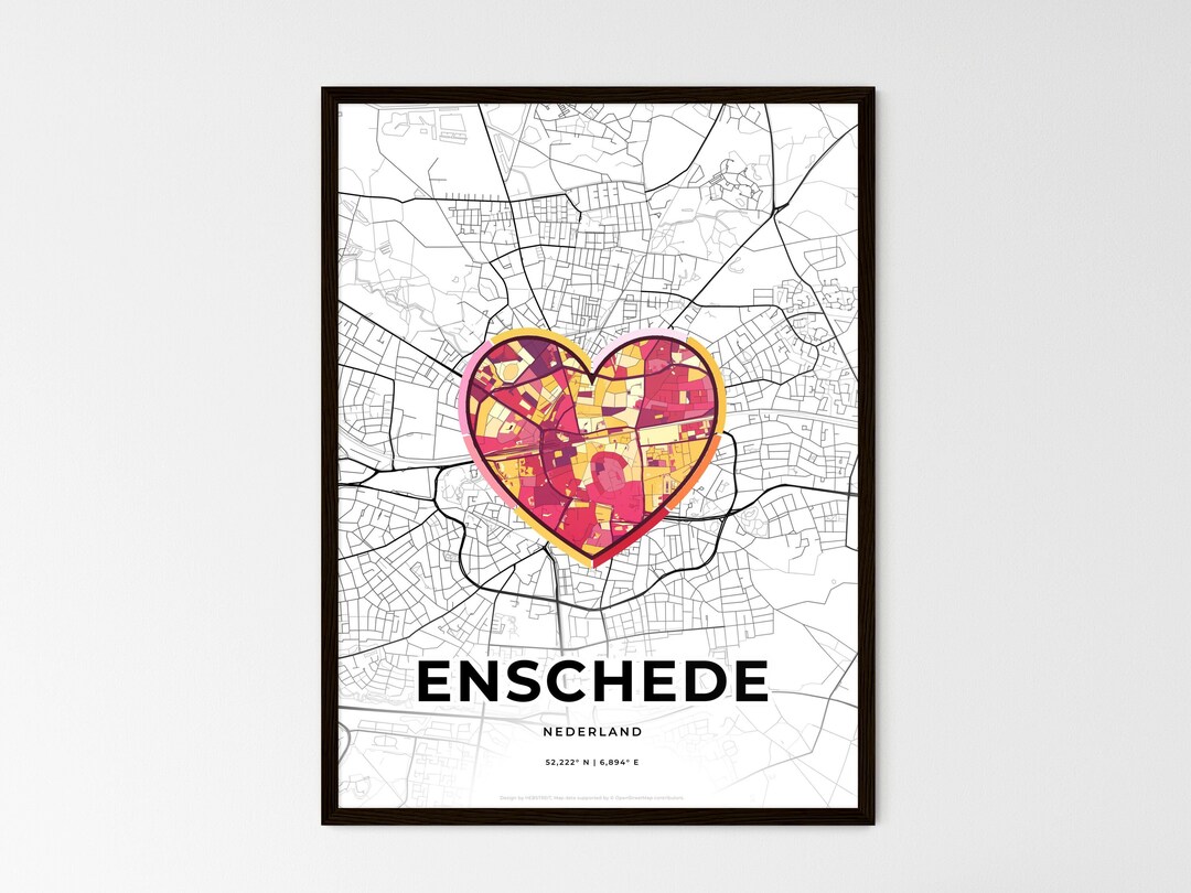 ENSCHEDE NETHERLANDS – Where It All Began Map - Choose One of Three ...