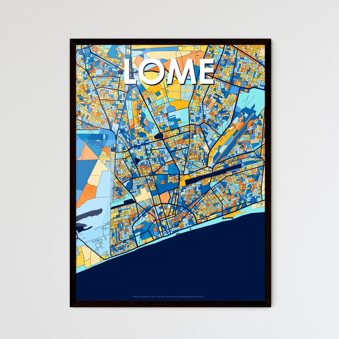 Customize Your LOME TOGO Art Map Poster Vibrant Colorful Wall Decor for ...