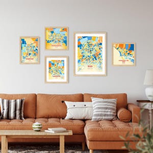 Colorful Oss Netherlands Blue Orange Fine Art Print Oss Nederland City ...