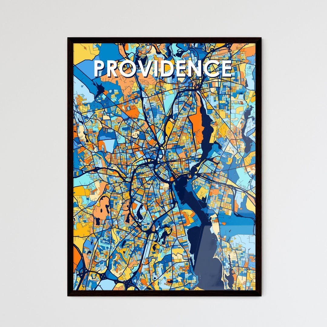 Providence Rhode Island Art Map: Unique Home Wall Decor - Etsy UK