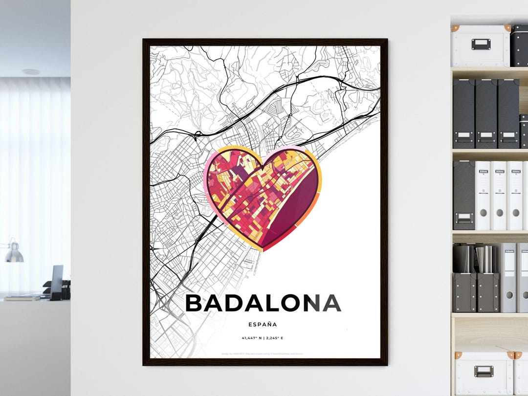 Badalona Spain Map - Choose One of Three Styles - Customizable Poster ...