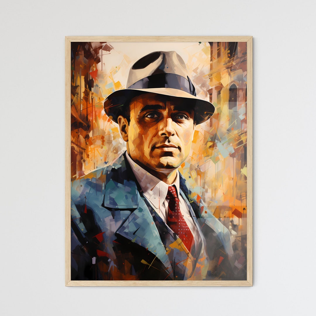 Al Capone A Man in A Suit and Tie, Vibrant Colorful Art Print ...