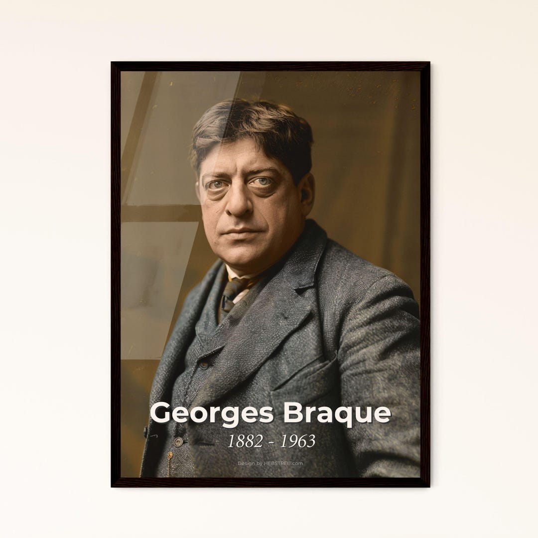 Georges Braque: Iconic Cubist Portrait Optimistic Expression, Cinematic ...