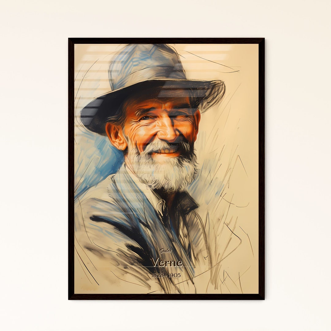 Jules, Verne, 1828 - 1905, A Poster of a Man With a Hat - People Who ...