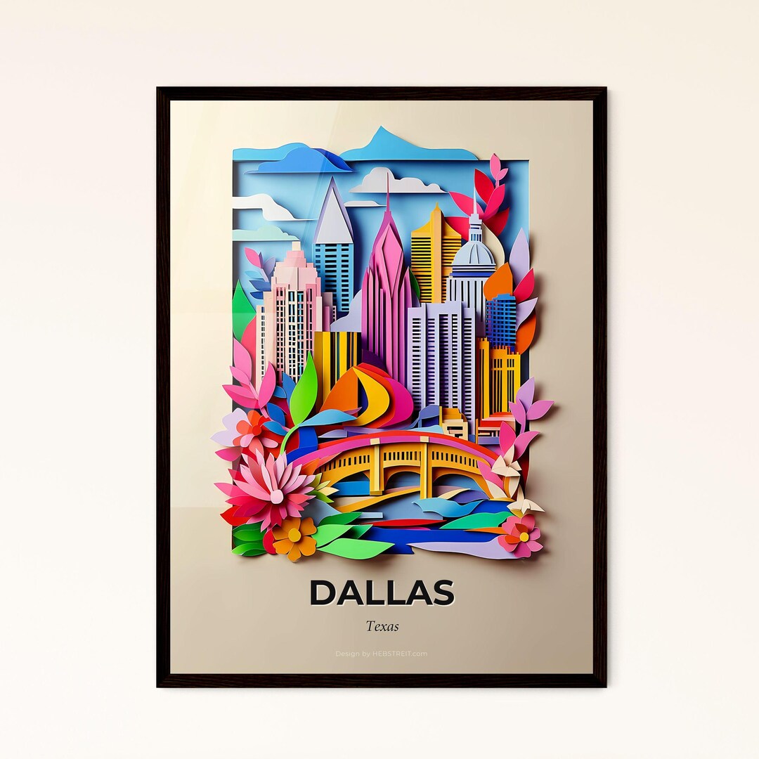Vivid Dallas, Texas - a Paper Cut of a City With a Rainbow Bridge ...