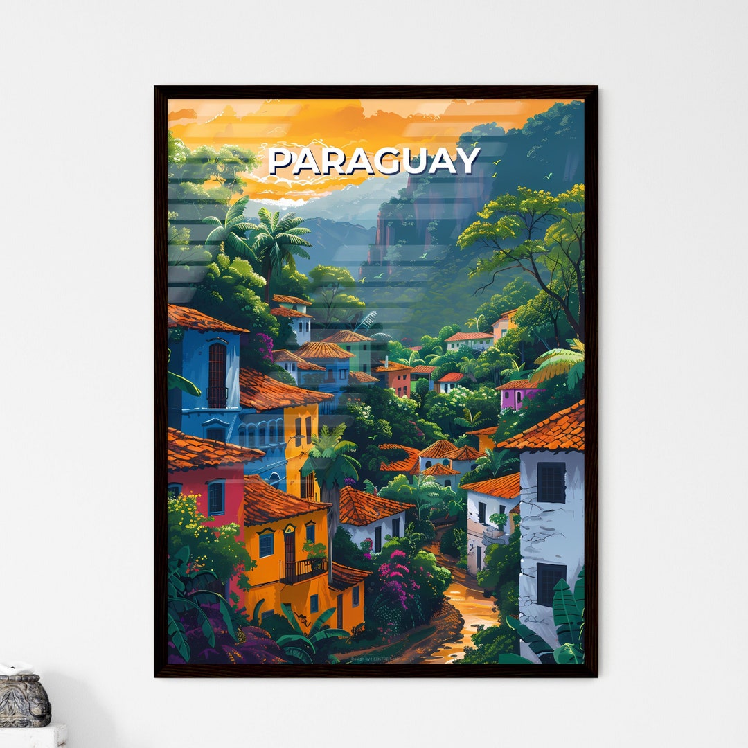 Colorful Art Painting of Paraguay, South America's Vibrant City With ...