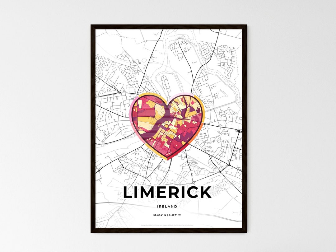 LIMERICK IRELAND – Where It All Began Map - Choose One of Three Styles ...