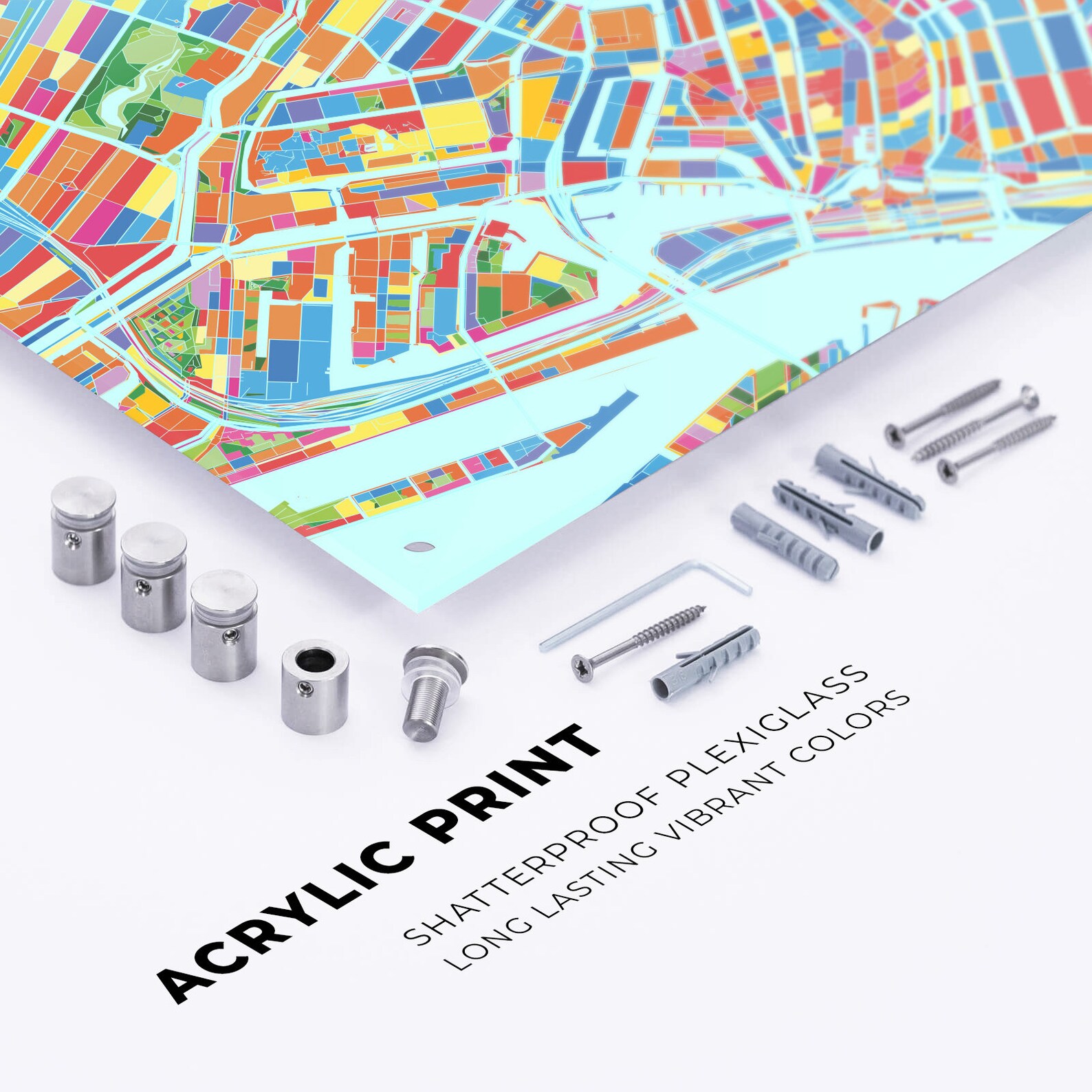 HOUSTON TEXAS Crazy Colorful Art Map Custom Poster - Etsy