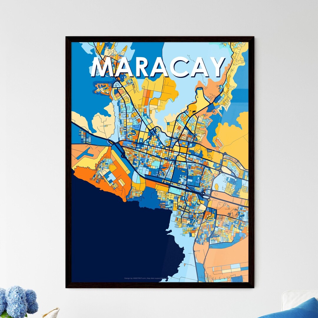 Maracay Venezuela Art Map Poster – Vibrant Home Decor for Unique ...