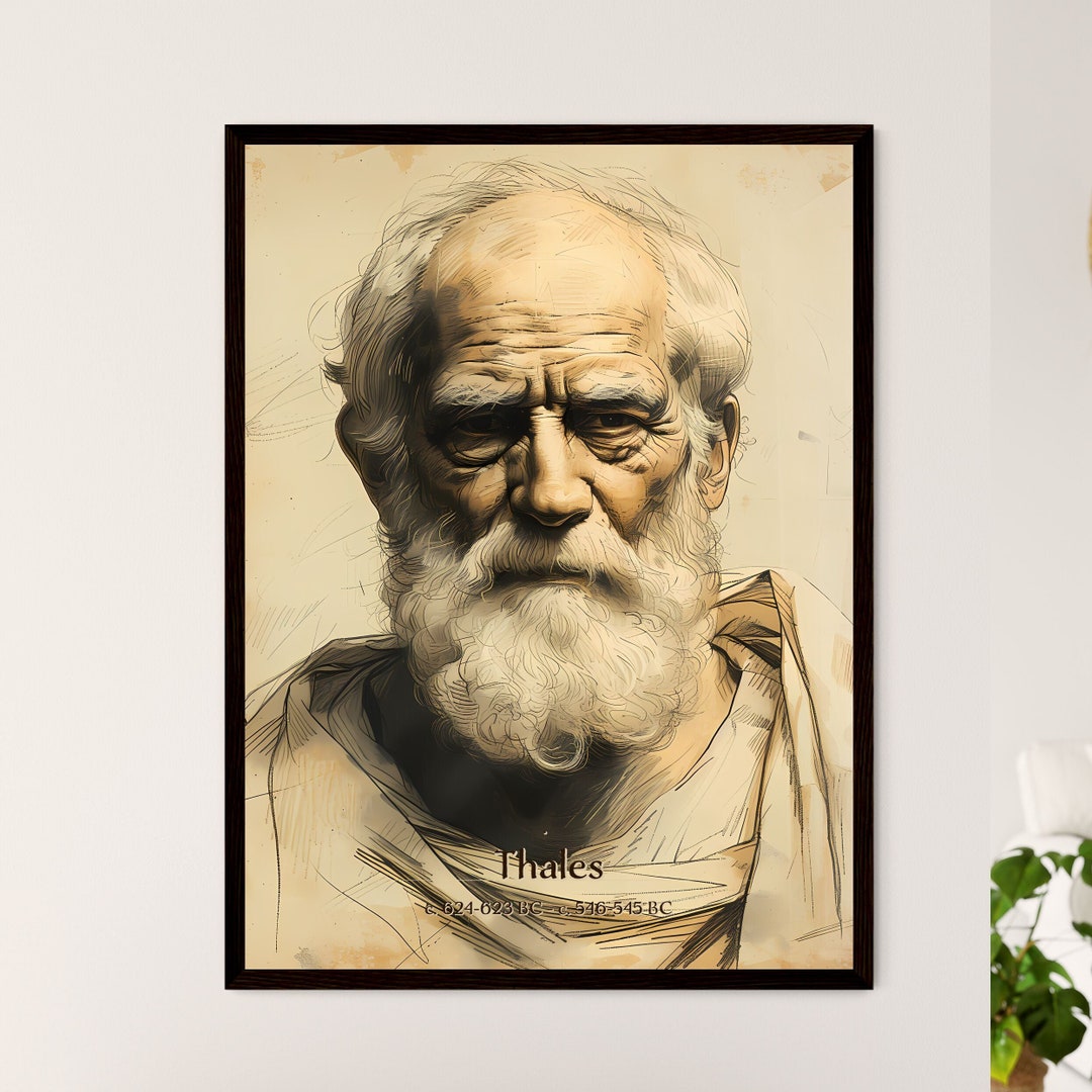 Thales of Miletus Poster: Ancient Greek Philosopher Art - Etsy