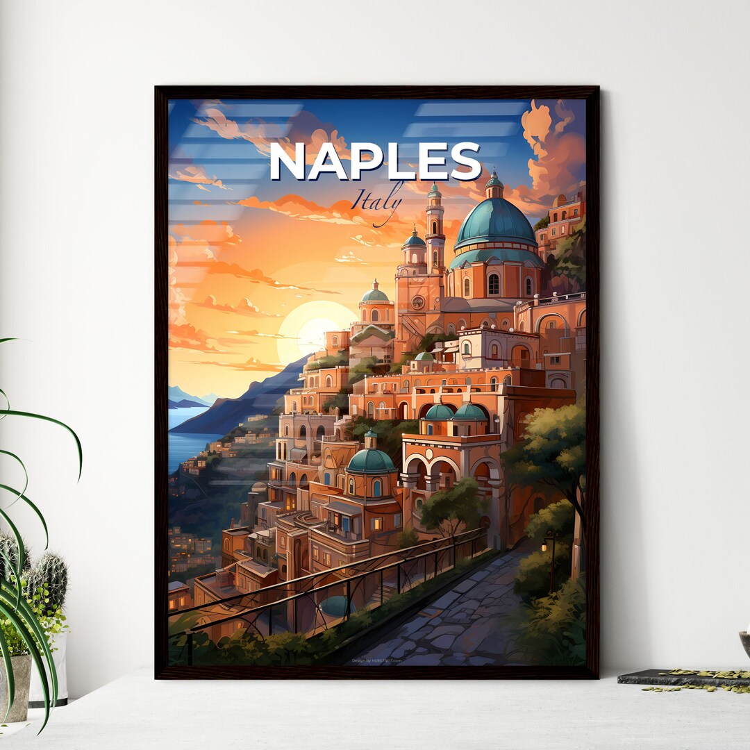 Naples, Italy, a City on a Hill With a Blue Dome and Trees – Travel ...