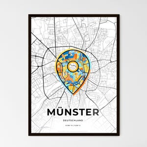 MÜNSTER GERMANY – Where It All Began Map - Choose One of Three Styles ...