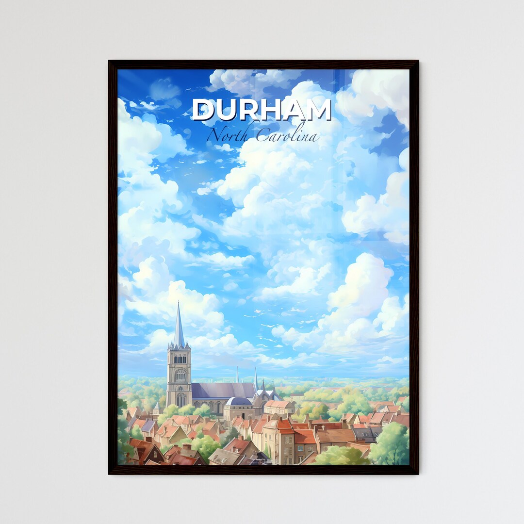 Durham North Carolina Skyline - A Church and Buildings With Clouds in ...