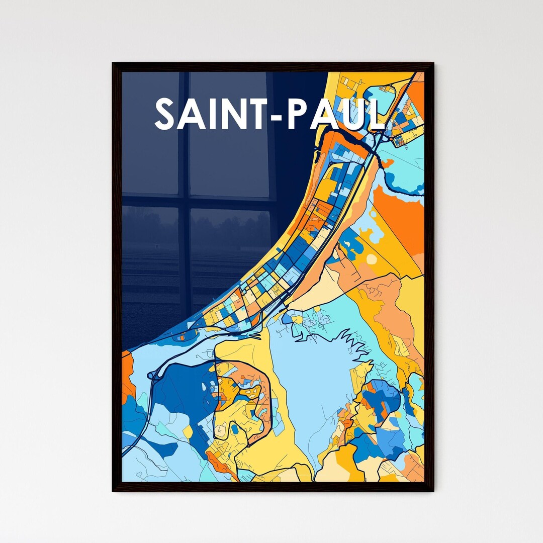 Art Map Poster of Saint-paul, France - Unique Wall Decor | Perfect ...