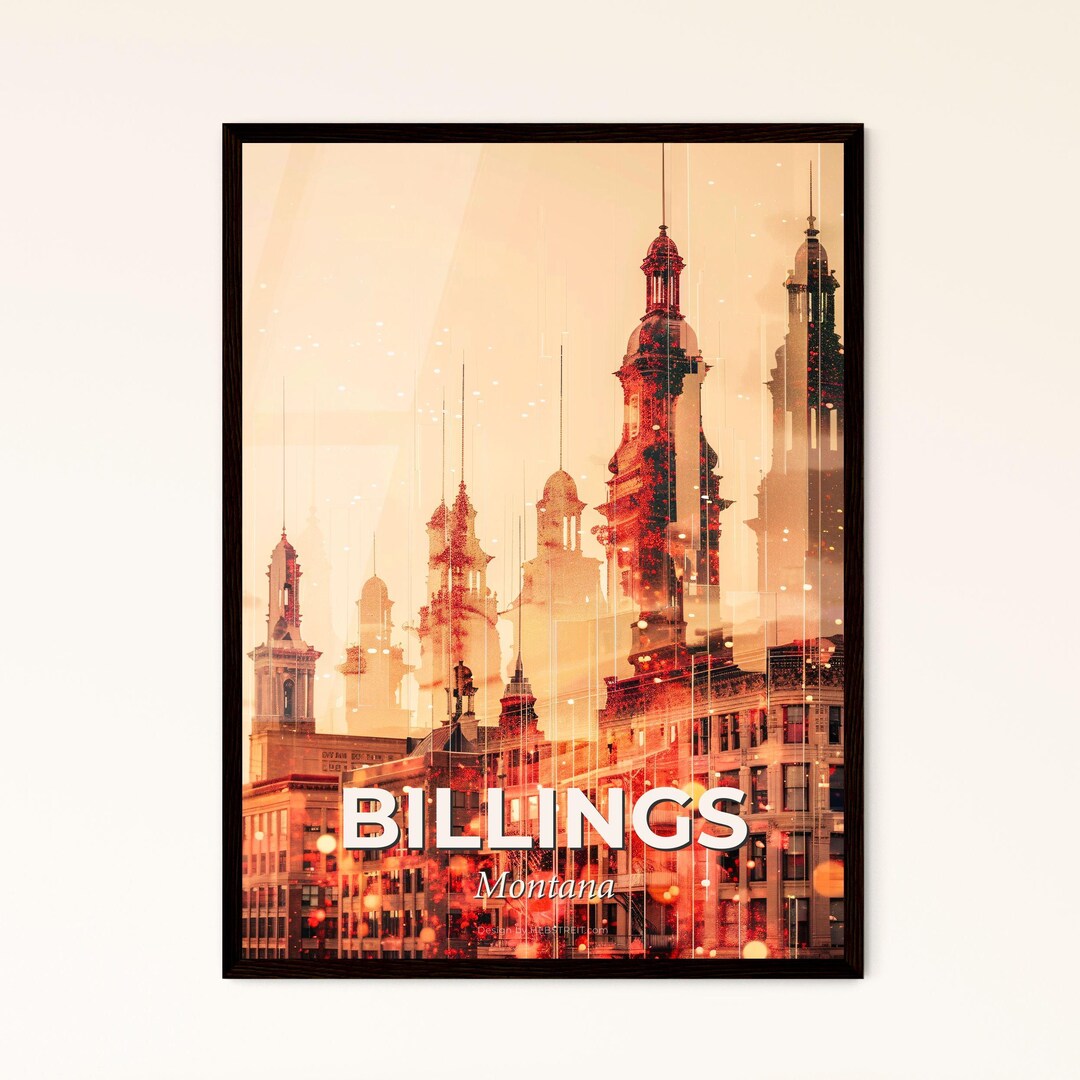 Billings Montana City Skyline Composite Art A City Skyline With Many ...
