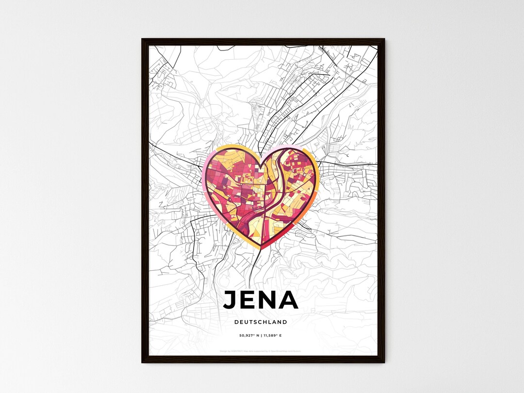 JENA GERMANY – Where It All Began Map - Choose One of Three Styles ...