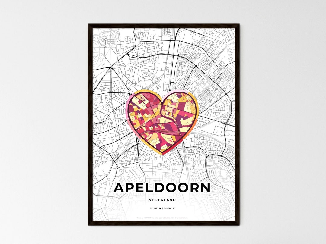 Apeldoorn Netherlands Map Choose From 3 Styles - Etsy