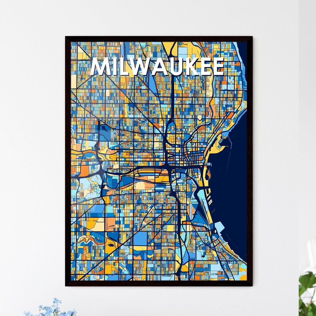 Milwaukee Art Map Poster - Vibrant Wall Decor, Unique Gift for Home ...