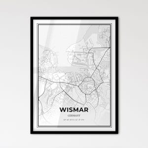 Wismar Germany - Scandinavian Style City Map for Modern Home Decor - Etsy