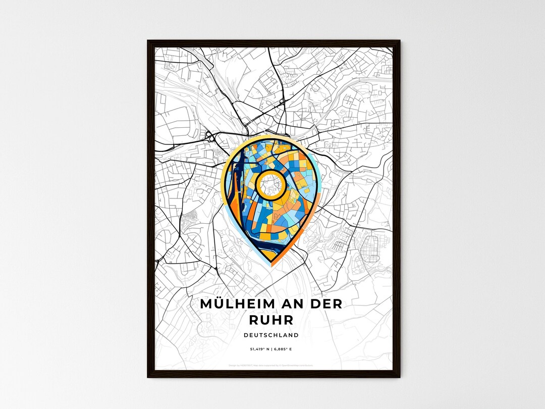 MULHEIM GERMANY Where It All Began Map Choose One of Three - Etsy