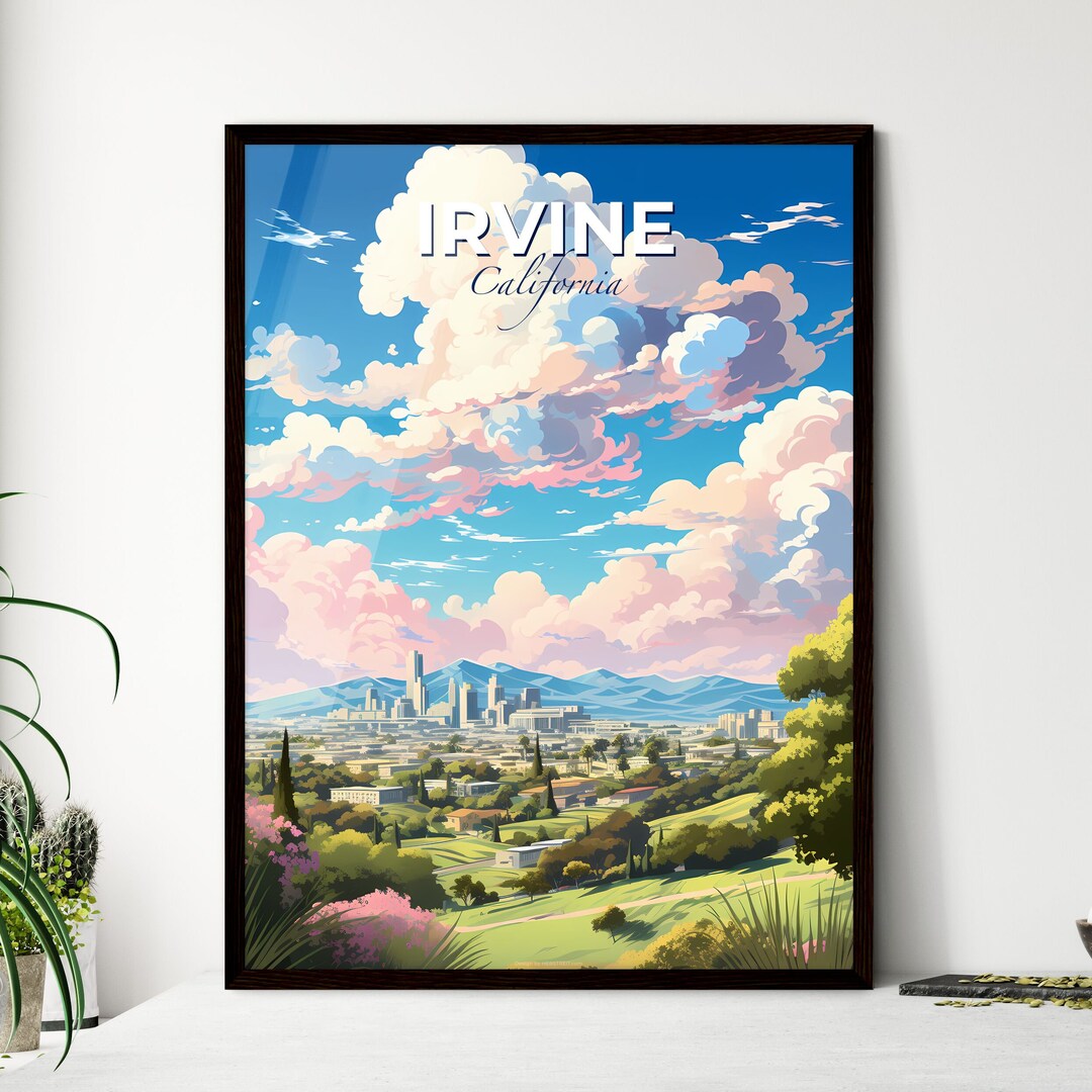 Irvine California Skyline A Landscape of A City With Trees and ...