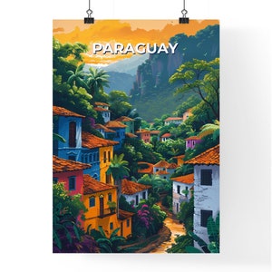 Colorful Art Painting of Paraguay, South America's Vibrant City With ...