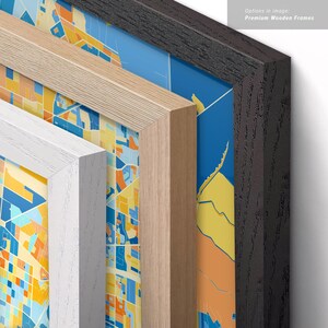 Mataró Spain Coastal Colors Art Map, Mataró España City Map ...