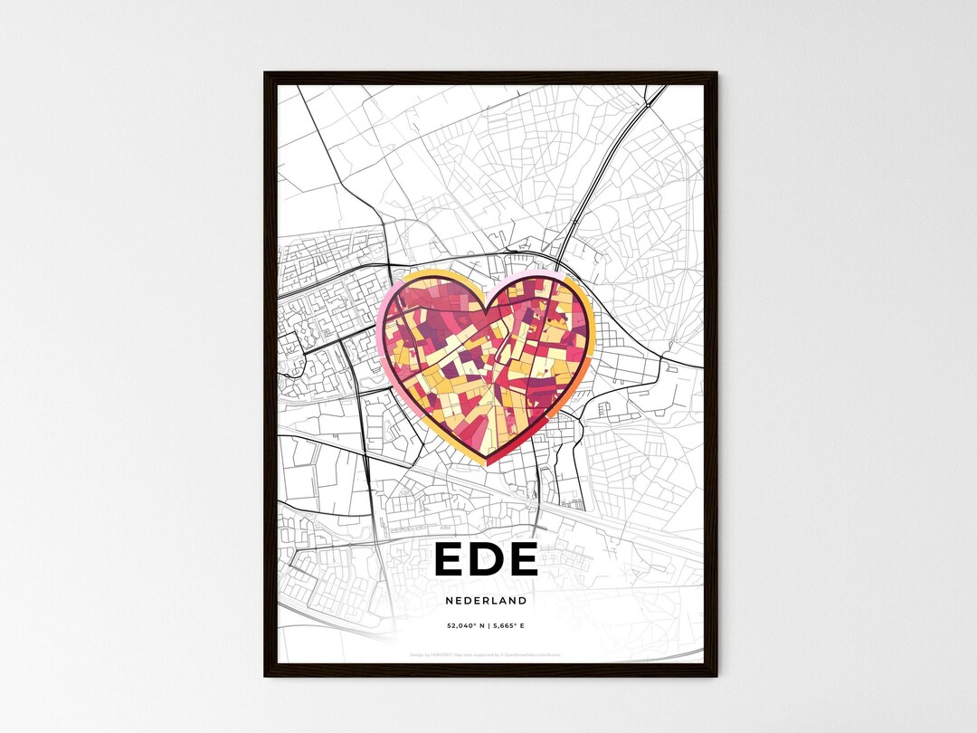 EDE NETHERLANDS – Where It All Began Map - Choose One of Three Styles ...