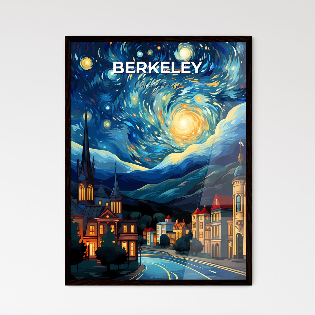 Berkeley, California, a Colorful Night Sky Over a Town – Travel ...