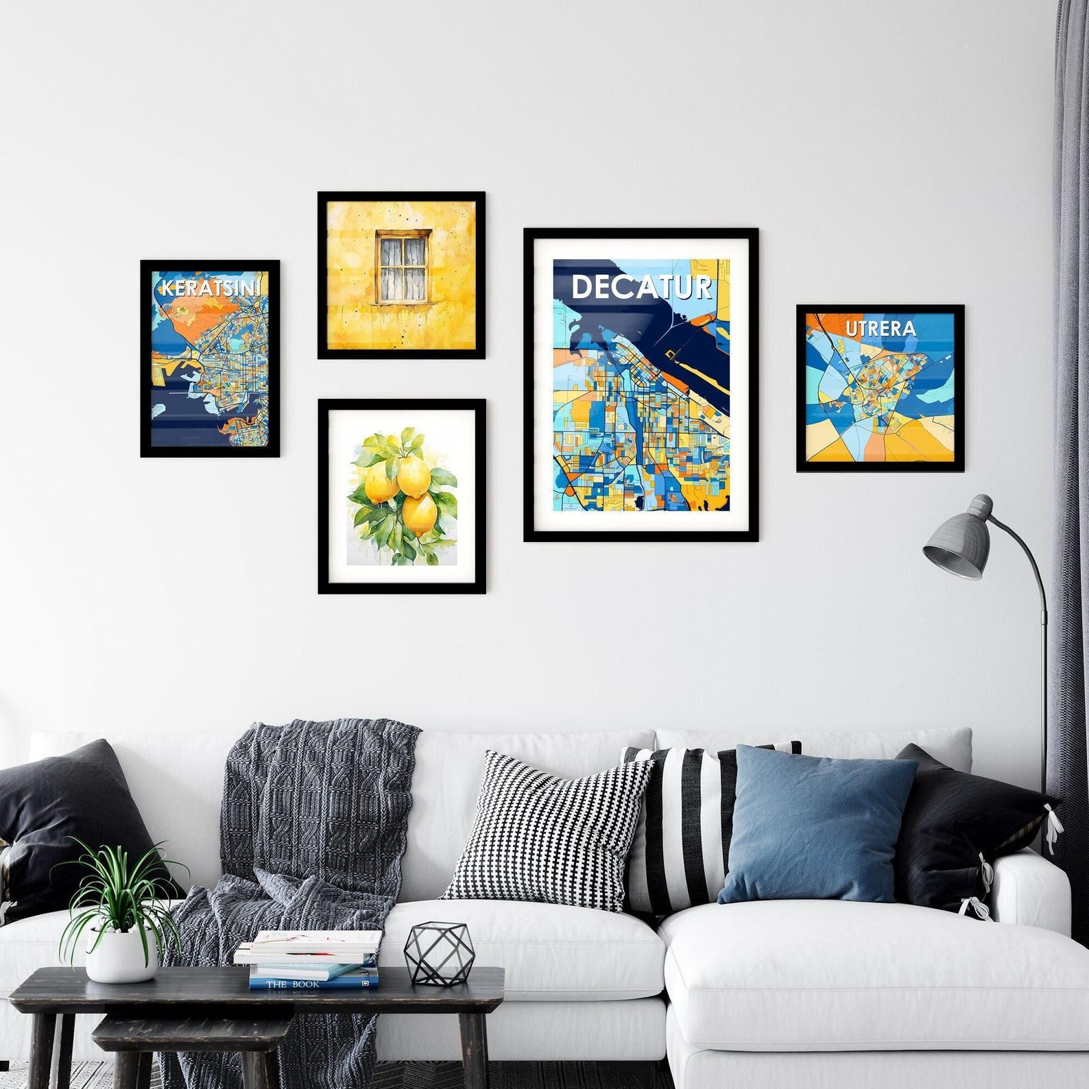 Decatur Alabama Art Map Poster - Vibrant Custom Wall Decor for Unique ...