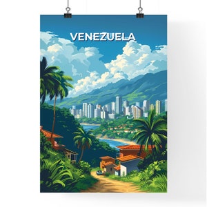 Cityscape Painting Venezuelan Andes South America Art – Travel ...