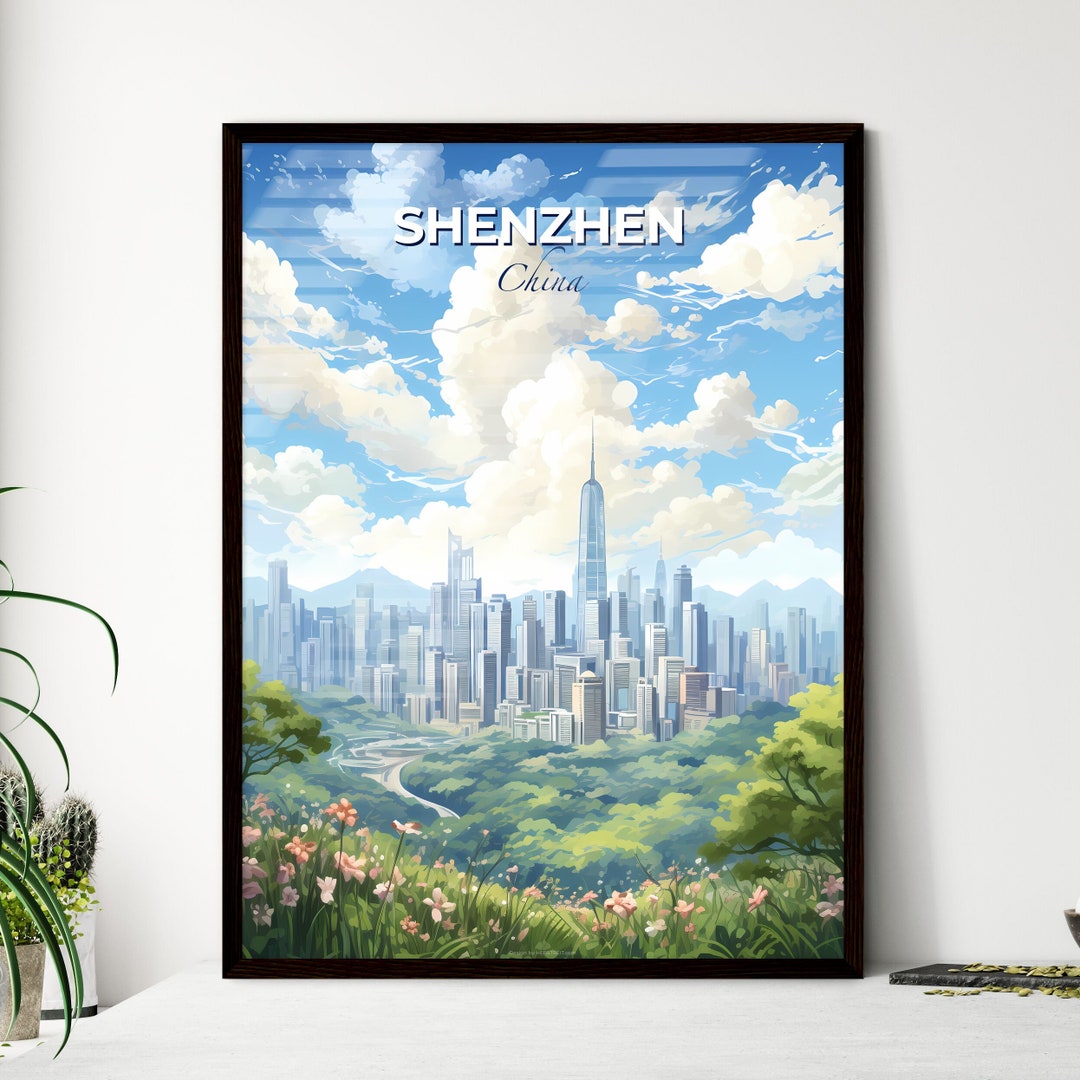 Shenzhen China Skyline - A City Landscape With Trees and Flowers ...
