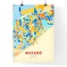 Mataró Spain Coastal Colors Art Map, Mataró España City Map ...