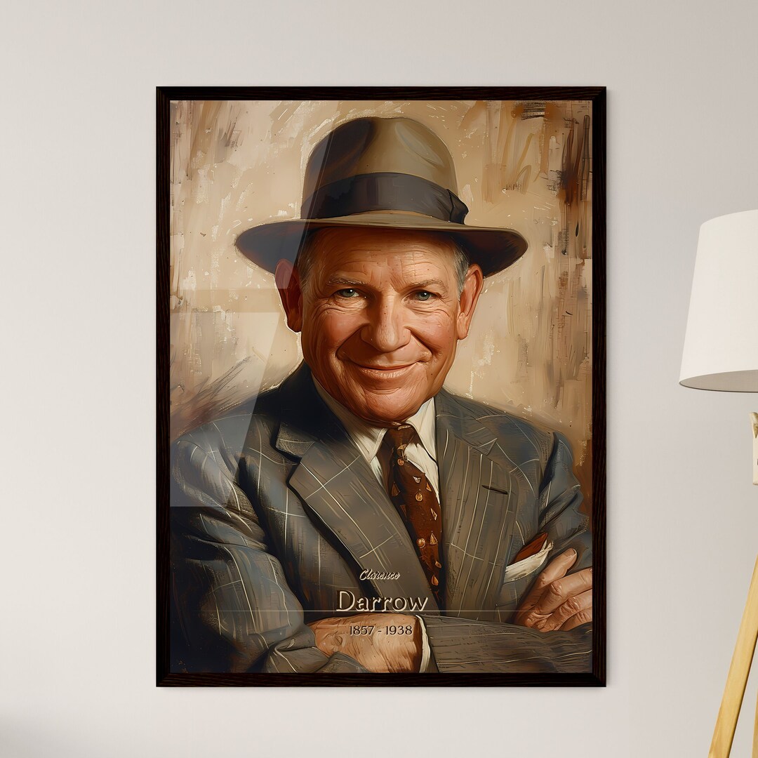 Clarence, Darrow, 1857 1938, A Poster of a Man in a Suit and Hat People ...