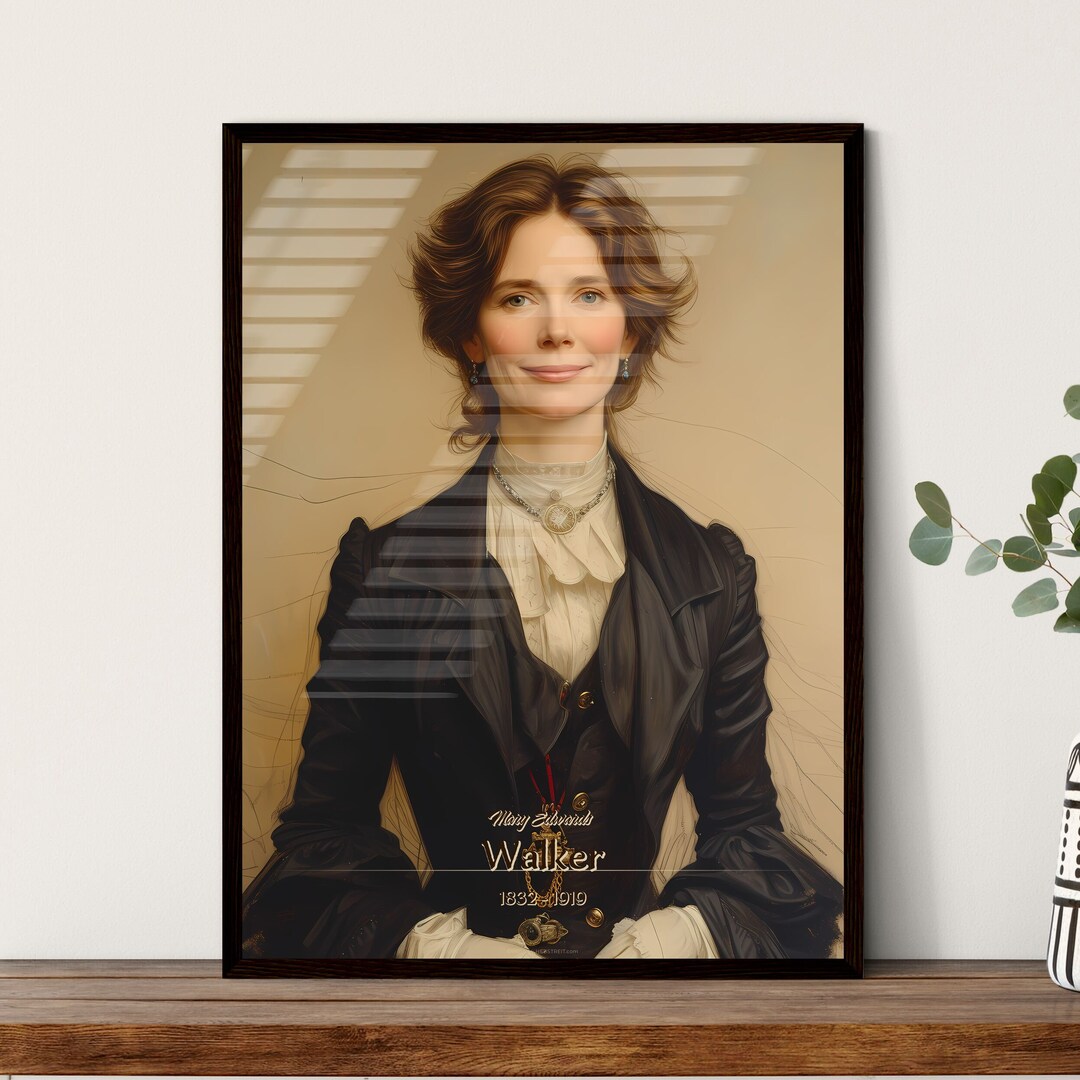 Mary Edwards, Walker, 1832 1919, A Poster of a Woman in a Black Coat ...