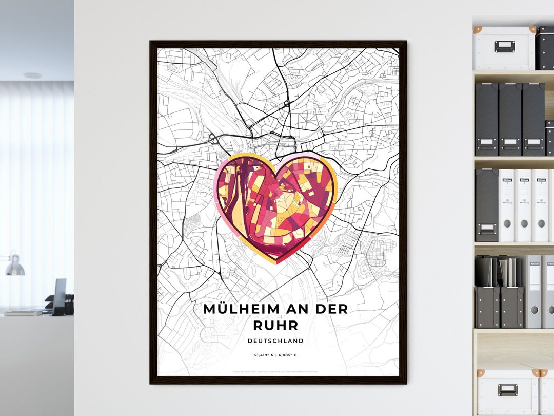MULHEIM GERMANY Where It All Began Map Choose One of Three Styles - Etsy