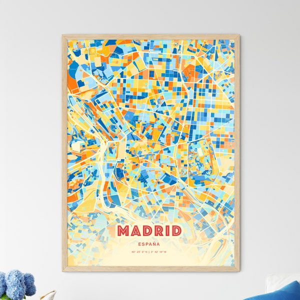 Madrid España Map Art - Etsy