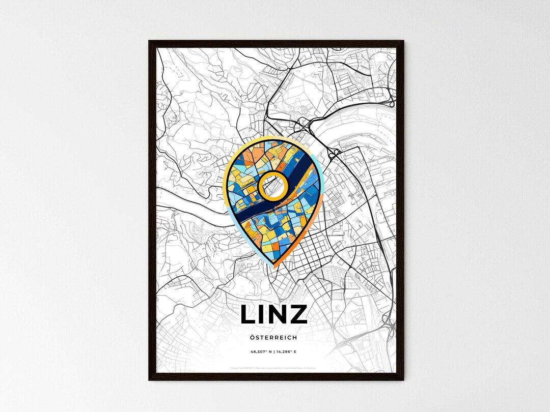 LINZ AUSTRIA Where It All Began Map Choose One of Three - Etsy