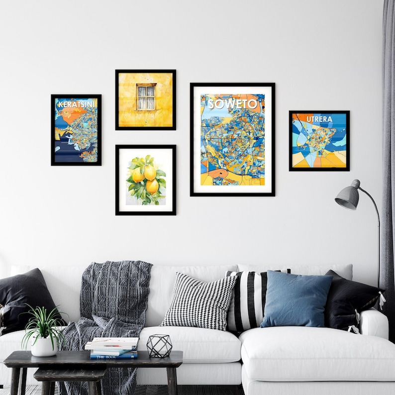 Soweto Art Map Poster - Vivid Wall Decor for Unique Interiors ...