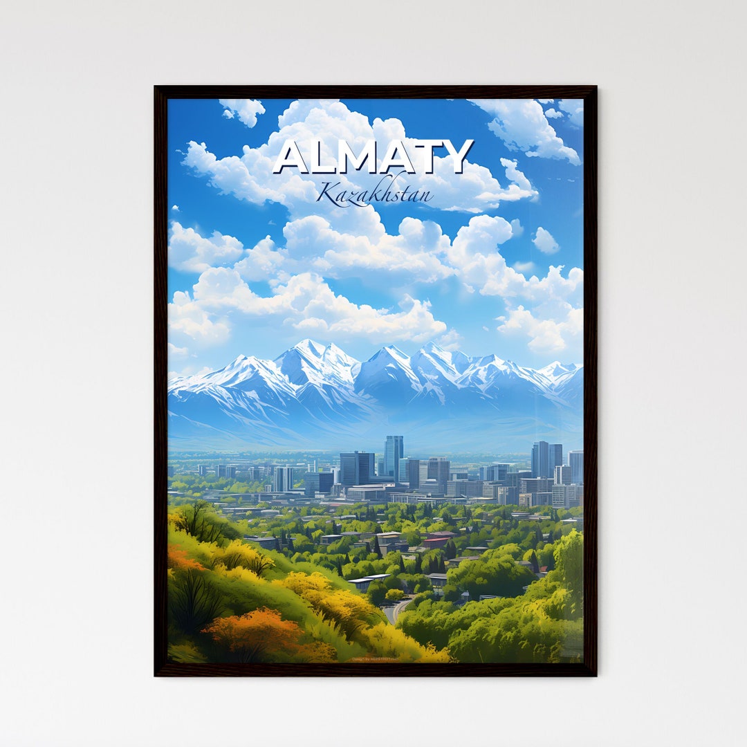 Almaty Kasachstan Skyline Eine Stadt Mit Bäumen Und Bergen Travel ...