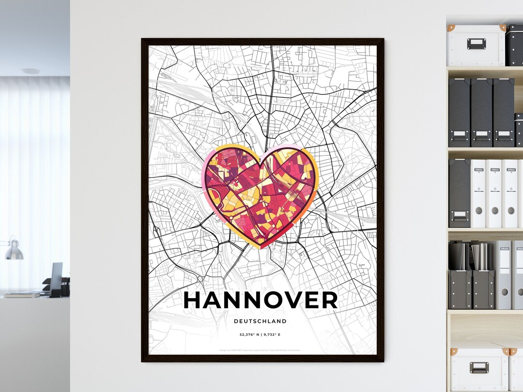 HANNOVER GERMANY - Landkarte, wo alles begann - Wähle eine von drei ...