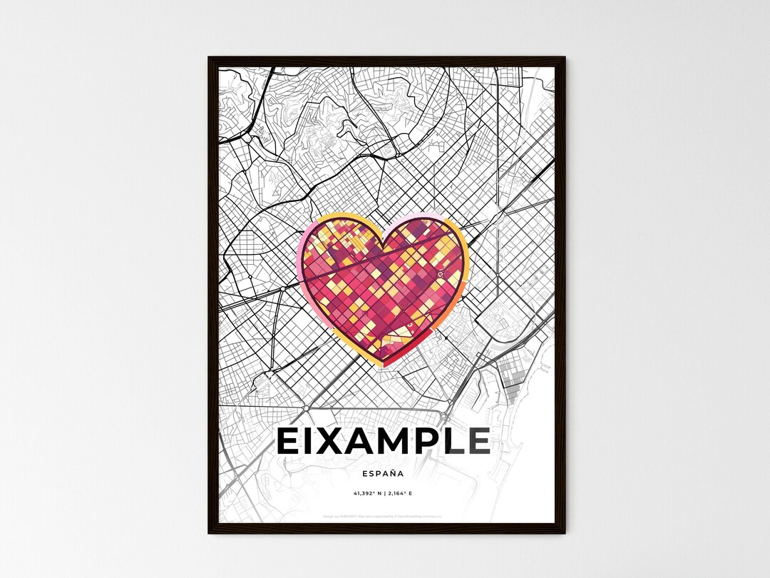 EIXAMPLE SPAIN – Where It All Began Map - Choose One of Three Styles ...