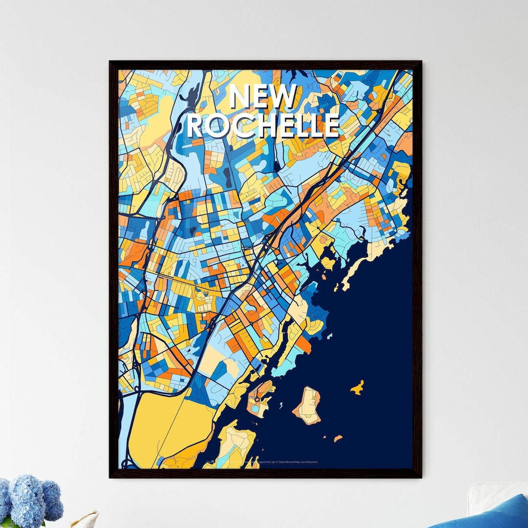 New Rochelle NY Map Poster – Unique Wall Art for Home Decor | Perfect ...